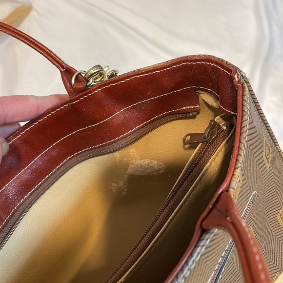 Texier | Bags | Vintage Texier Brown Leather Shoulder Or Arm Strap Logo ...